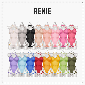 Second Life Marketplace - RENIE : WITCHIE BODY & HARNESS - BABY PINK